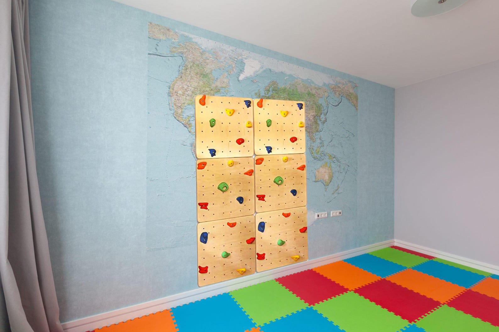 Wall Mounted Wooden Climbing Panels for Kids and Adults - Indoor Rock ...
