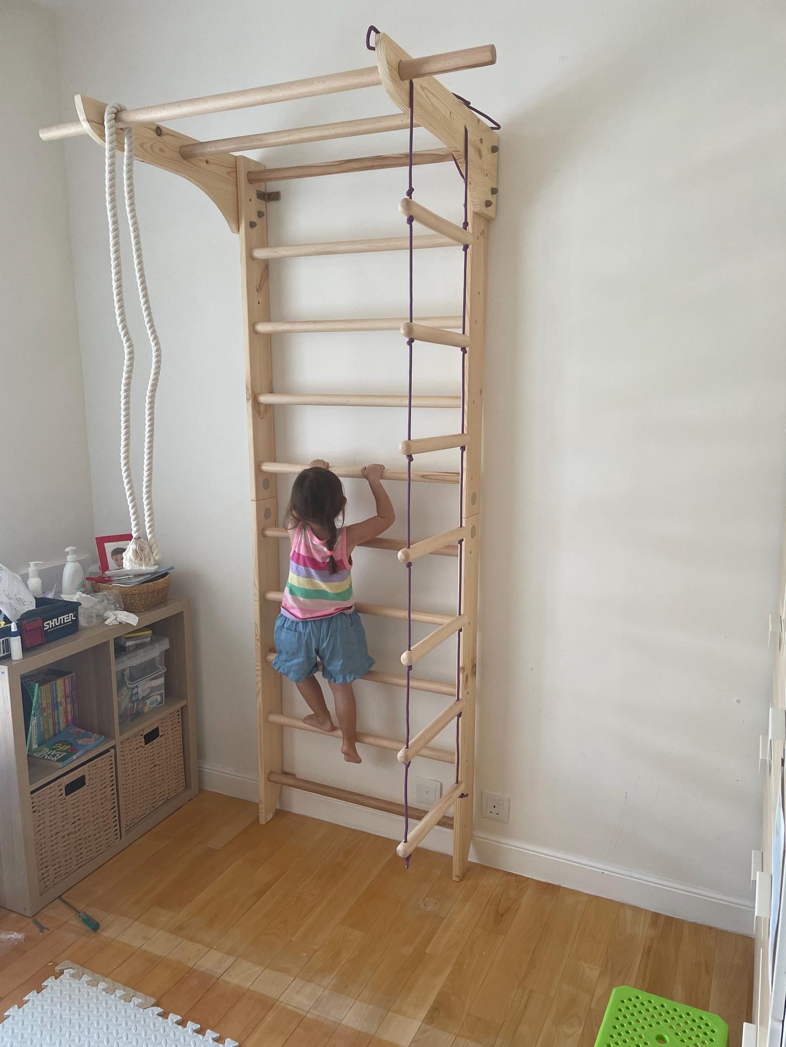 Swedish Ladder With Wide Pull up Bar for Kids and Adults - Etsy
