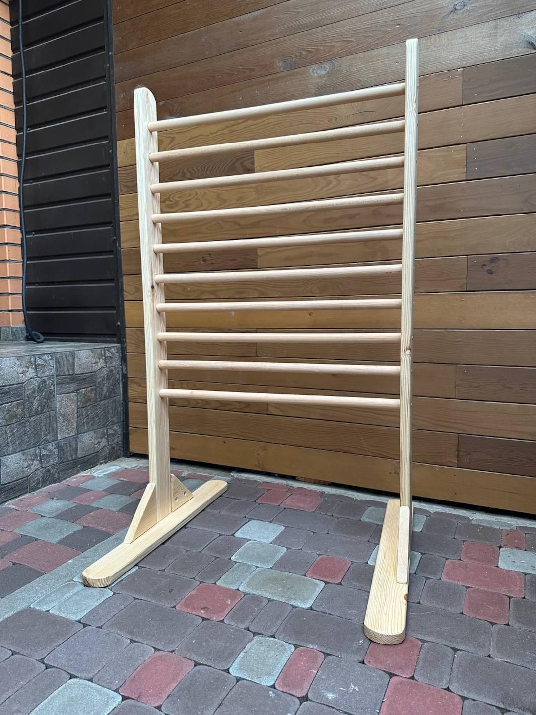 Wooden Ladder Stand for Rehab and Pediatric Physical Therapy Exercises ...