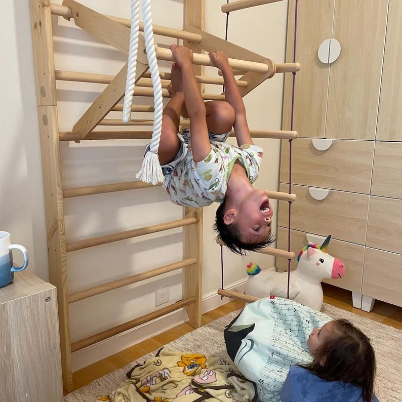 Swedish Ladder With Wide Pull up Bar for Kids and Adults - Etsy