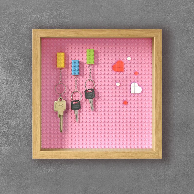 LEGO Compatible Key Holder, Wall Organizer With Brick Keychains - Etsy