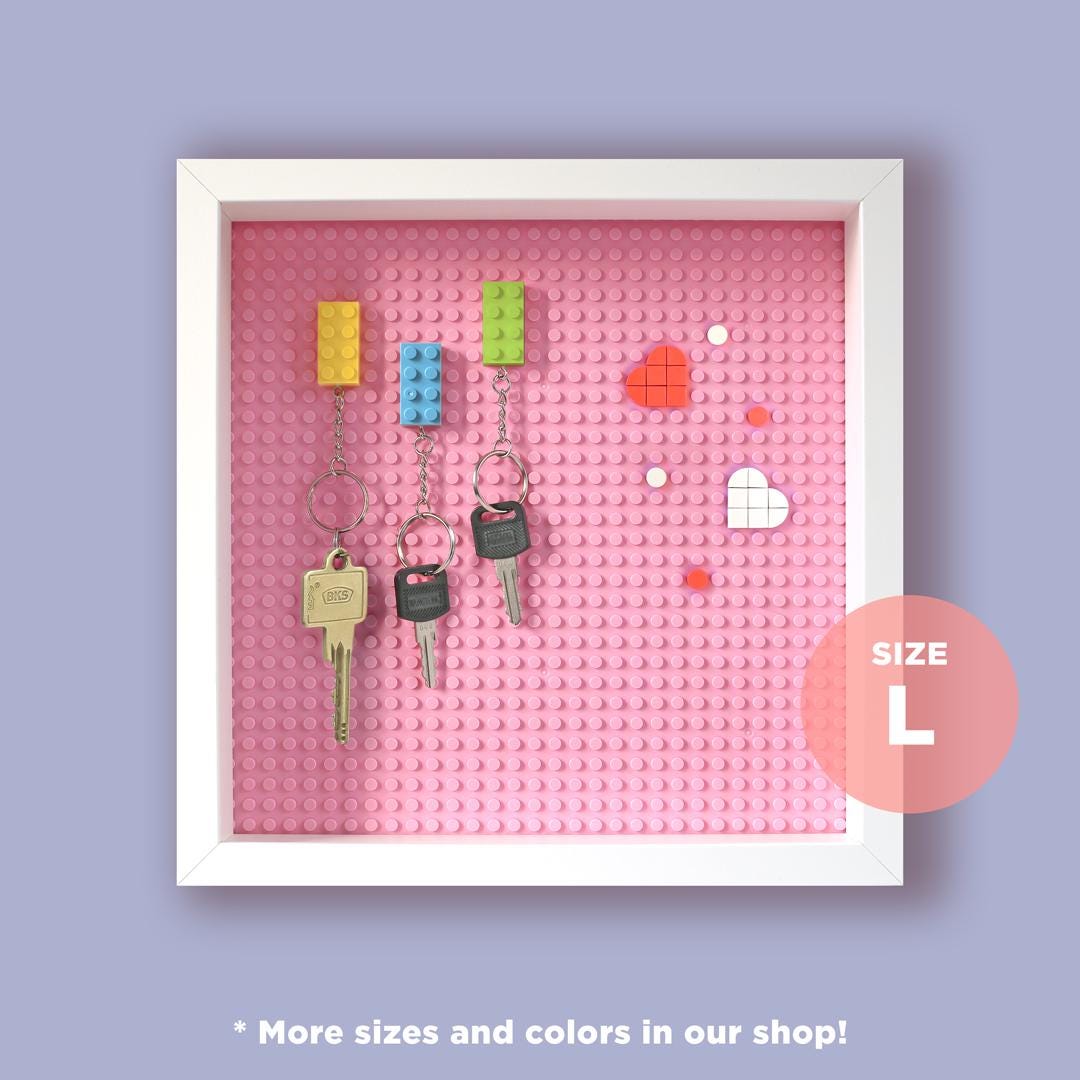 LEGO Compatible Key Holder, Wall Organizer With Brick Keychains - Etsy