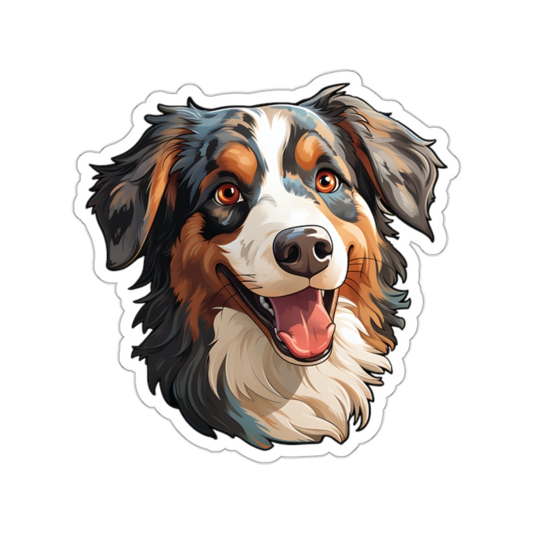 Australian Shepherd Sticker, Dog Breeds, Dog Stickers, Laptop Decals ...