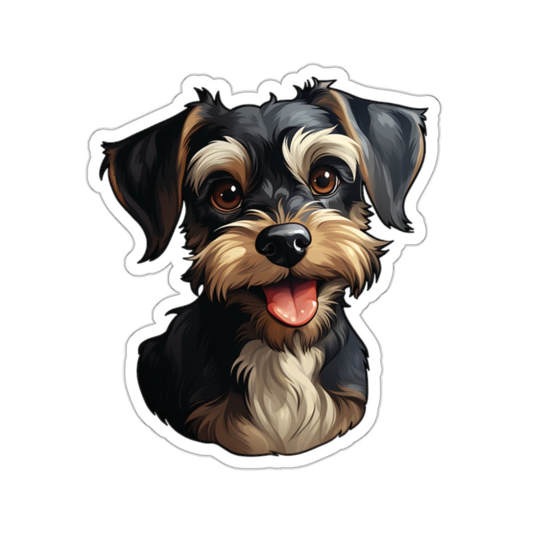 Miniature Schnauzer Sticker, Dog Breeds, Dog Stickers, Laptop Decals ...