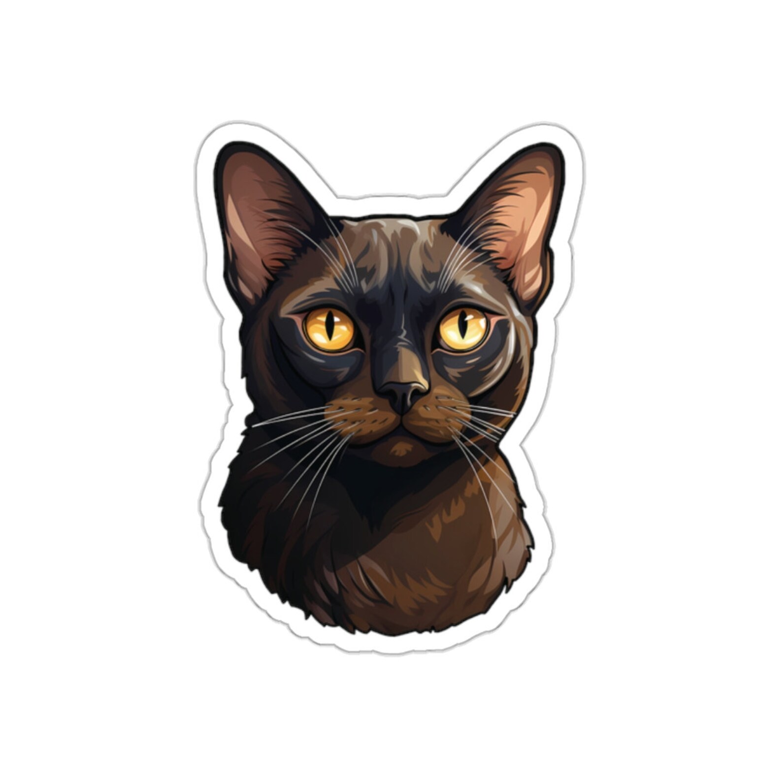 Burmese Cat Sticker, Cat Breeds, Cat Stickers, Laptop Decals, Pet ...