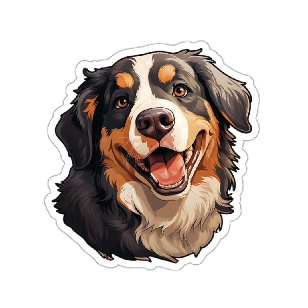 Bernese Mountain Dog Sticker, Dog Breeds, Dog Stickers, Laptop Decals ...