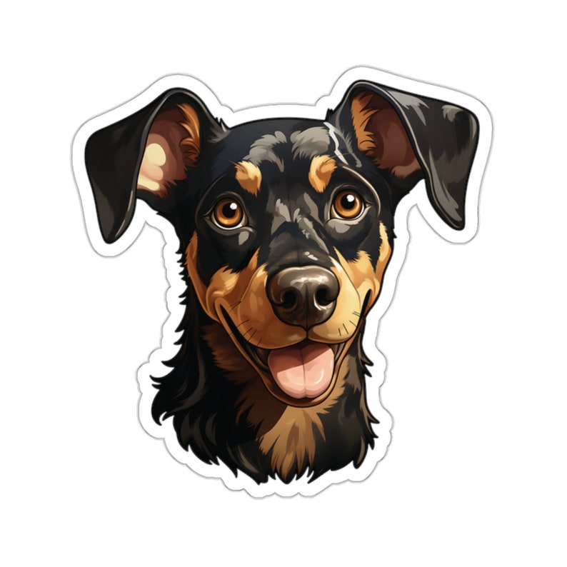 Doberman Pinscher Sticker, Dog Breeds, Dog Stickers, Laptop Decals, Pet ...
