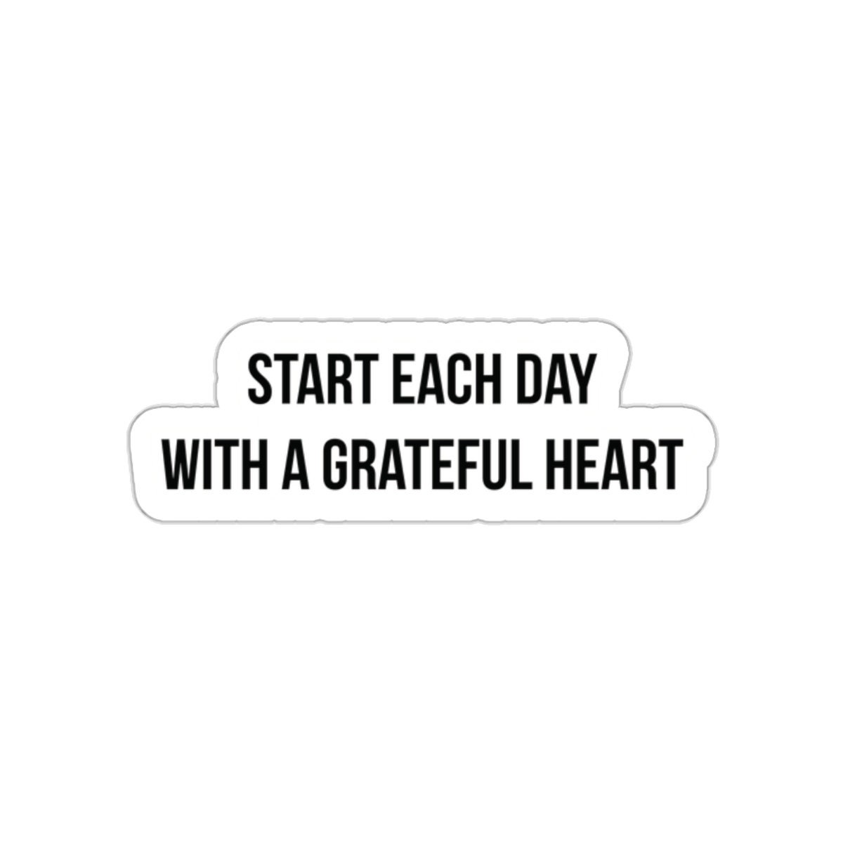Start Each Day With A Grateful Heart Sticker, Word Stickers ...