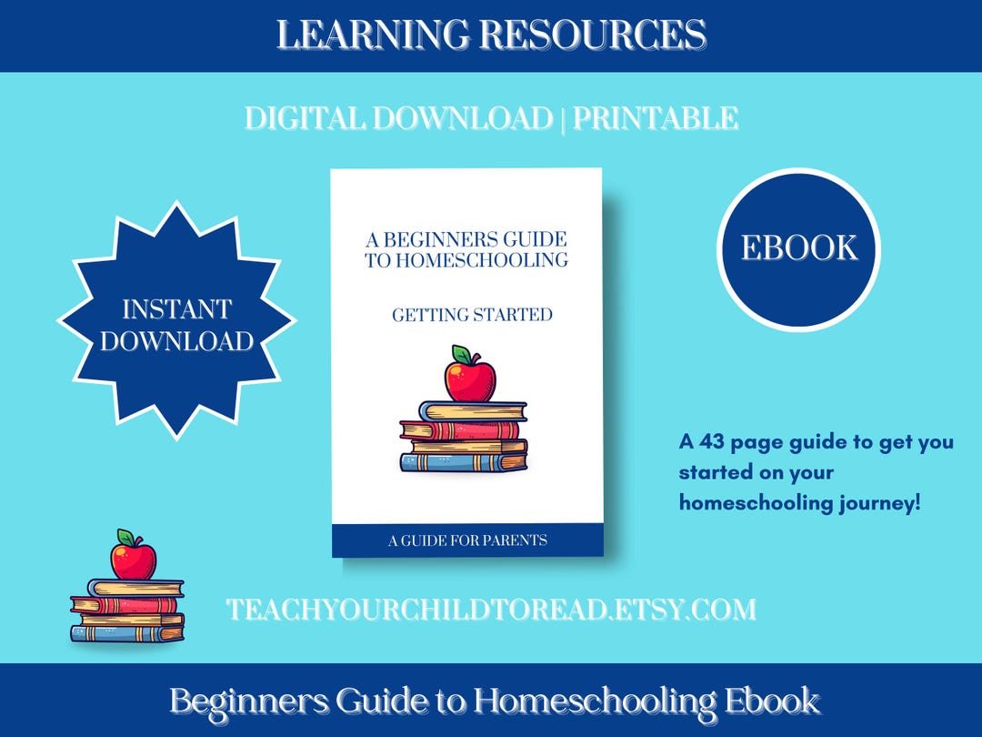 Homeschooling Beginners Guide: Learning Resources Ebook (PDF) - Etsy