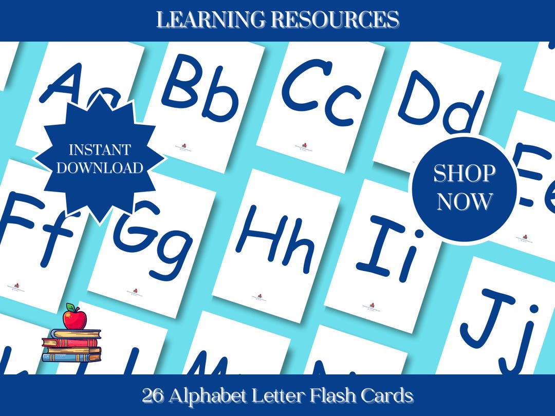 Alphabet Letter Flash Cards (5 X 7 Inch) for Use With Young Kids ...