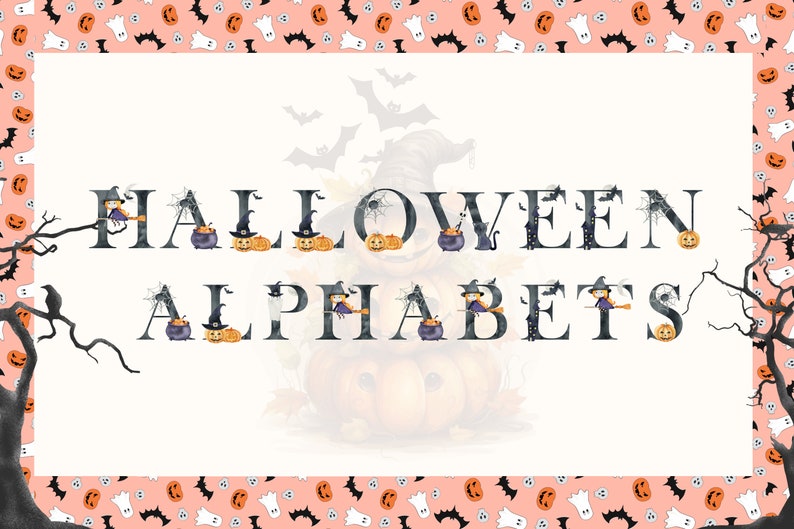 Halloween Alphabets A to Z and Count - Etsy Australia