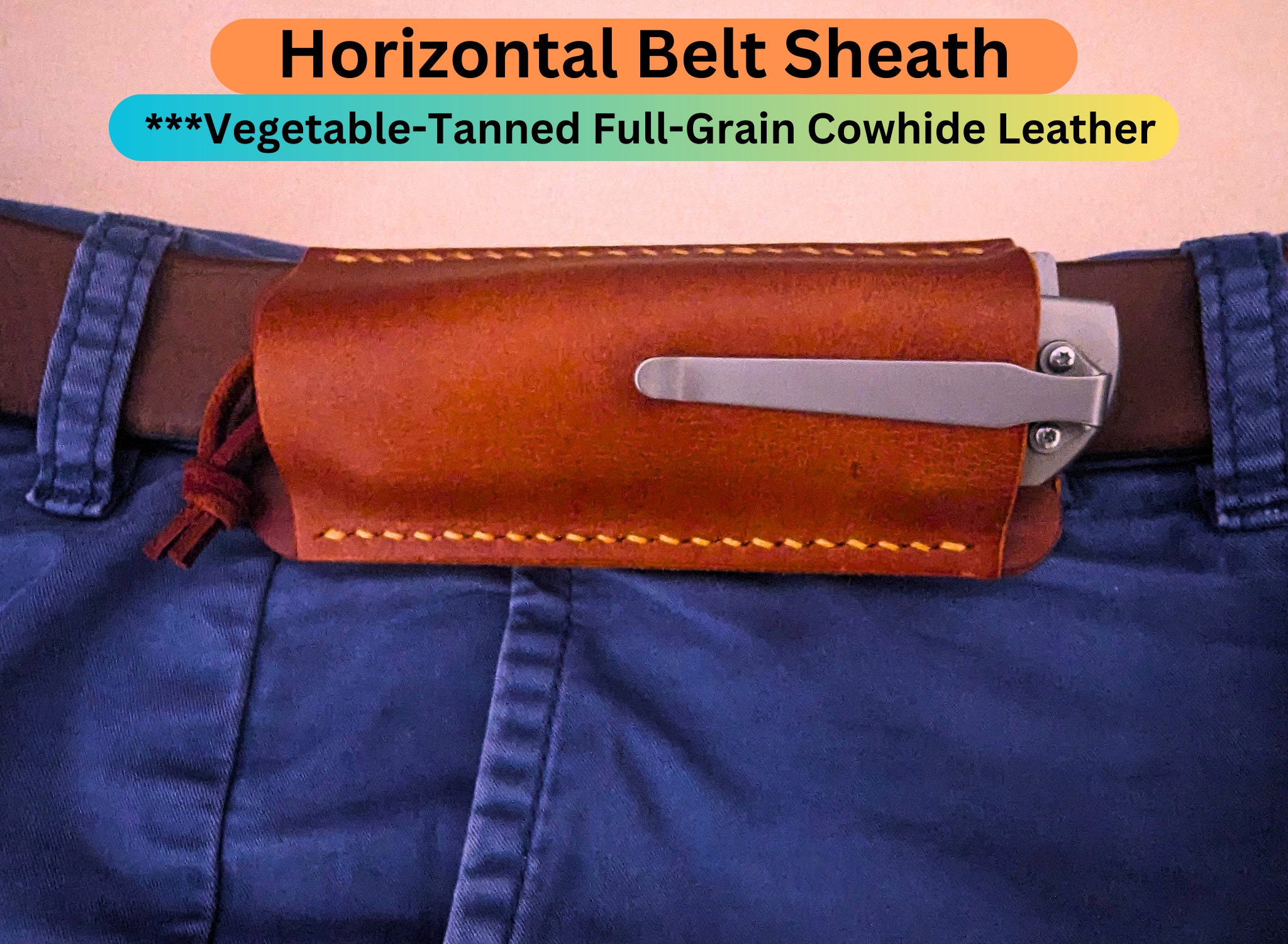 Horizontal Knife Sheath in Full-grain Leather - Upgrade Your Everyday ...