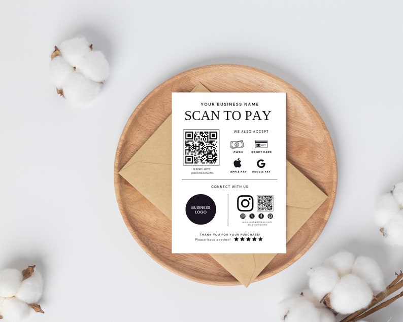 Scan to Pay Sign Template Editable QR Code Beauty Salon Payment, Canva ...