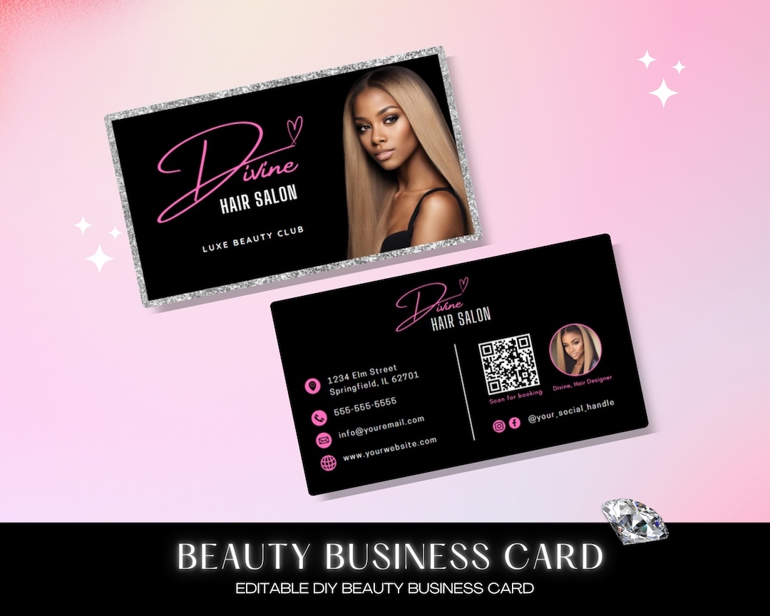 Hair Braiding Business Card, DIY Marketing Cards Design, Braids Cards ...