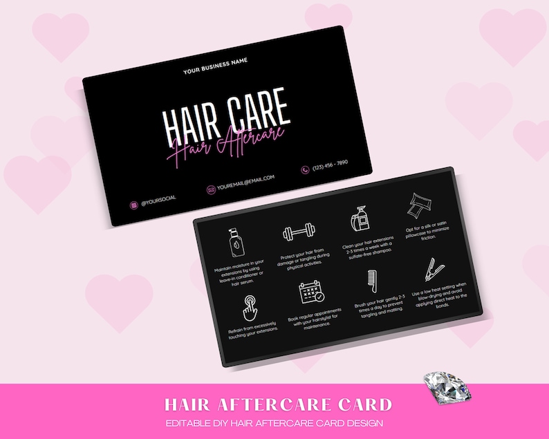Hair Extension Aftercare Care, Hair Extension Care Guide, Hair Salon ...