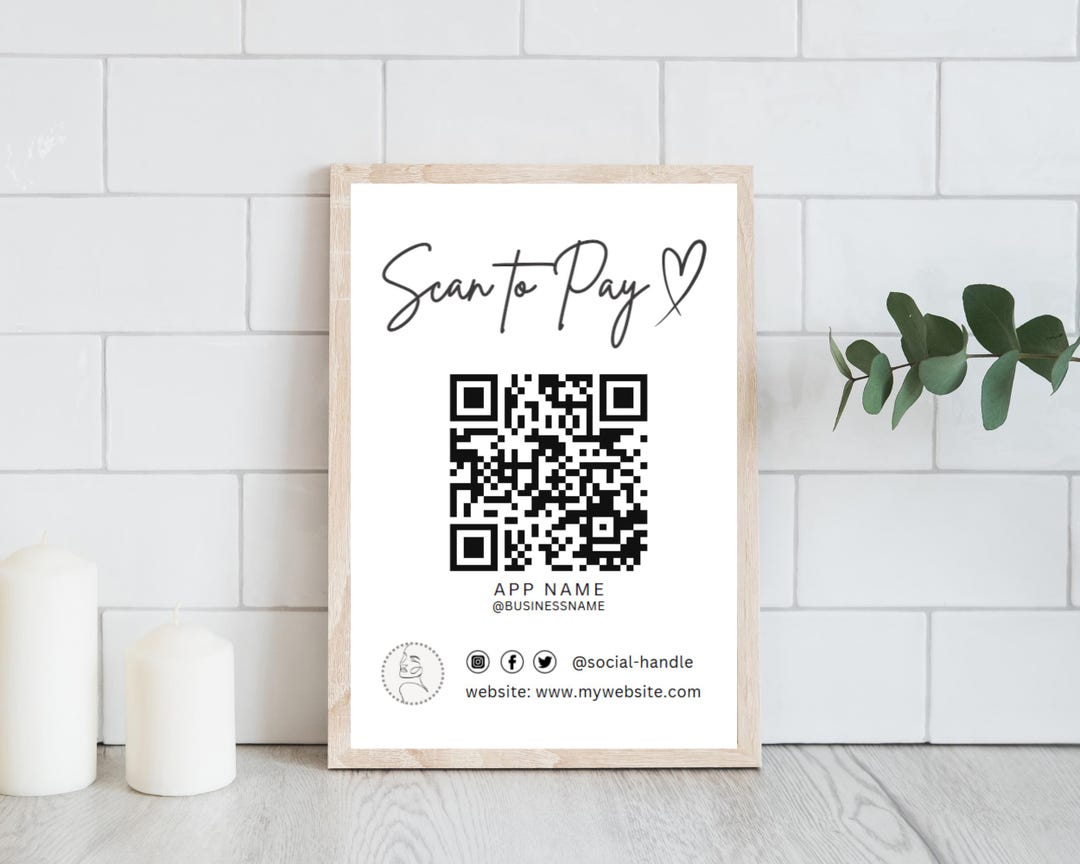 Easy Custom QR Code, Scan-to-pay Template, Minimalist Digital Payment ...