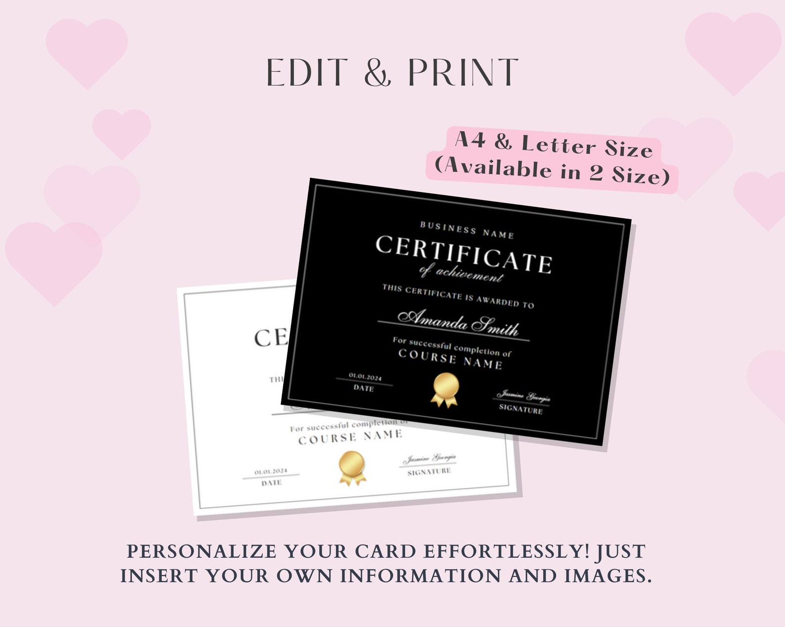 Certificate of Completion Template, Esthetician Template, Printable ...
