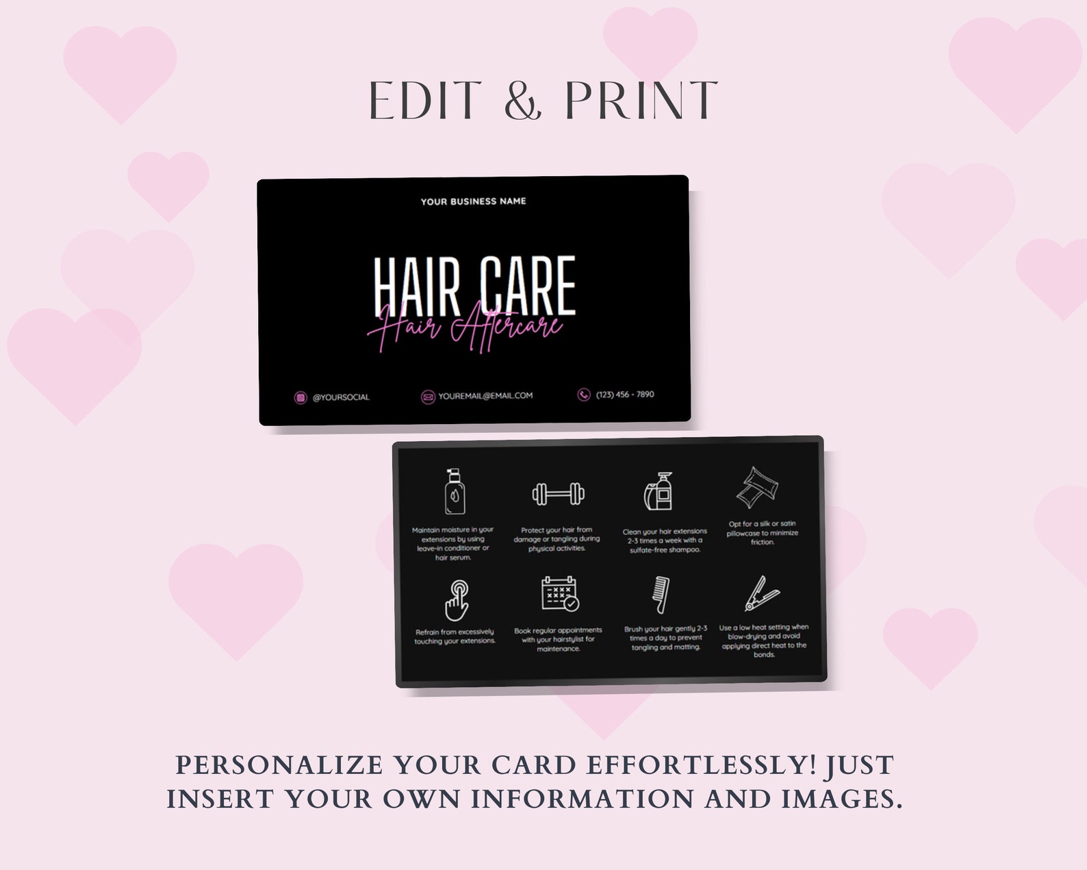 Hair Extension Aftercare Care, Hair Extension Care Guide, Hair Salon ...