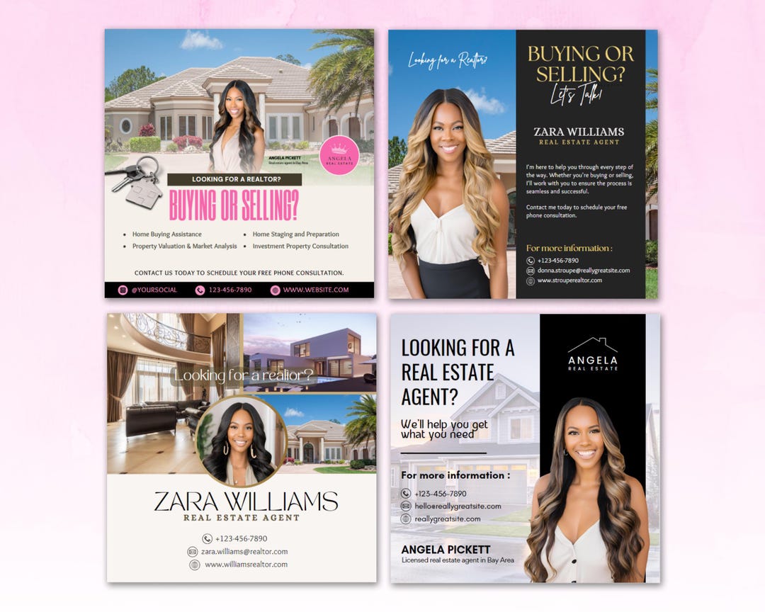 Buying or Selling Real Estate Flyer, Realtor Flyer Bundle, Canva ...