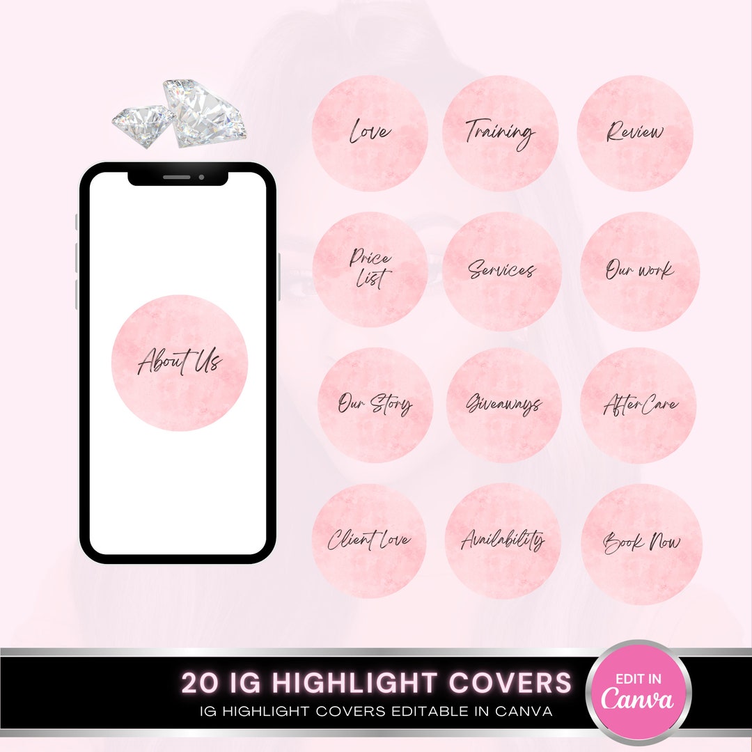 DIY Blush Pink Instagram Highlight Covers, Blush Pink Instagram Story ...