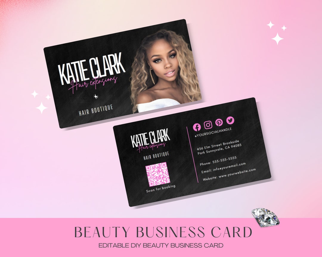 DIY Business Cards Business Card Design, Neon Beauty Brand Cards, Card ...