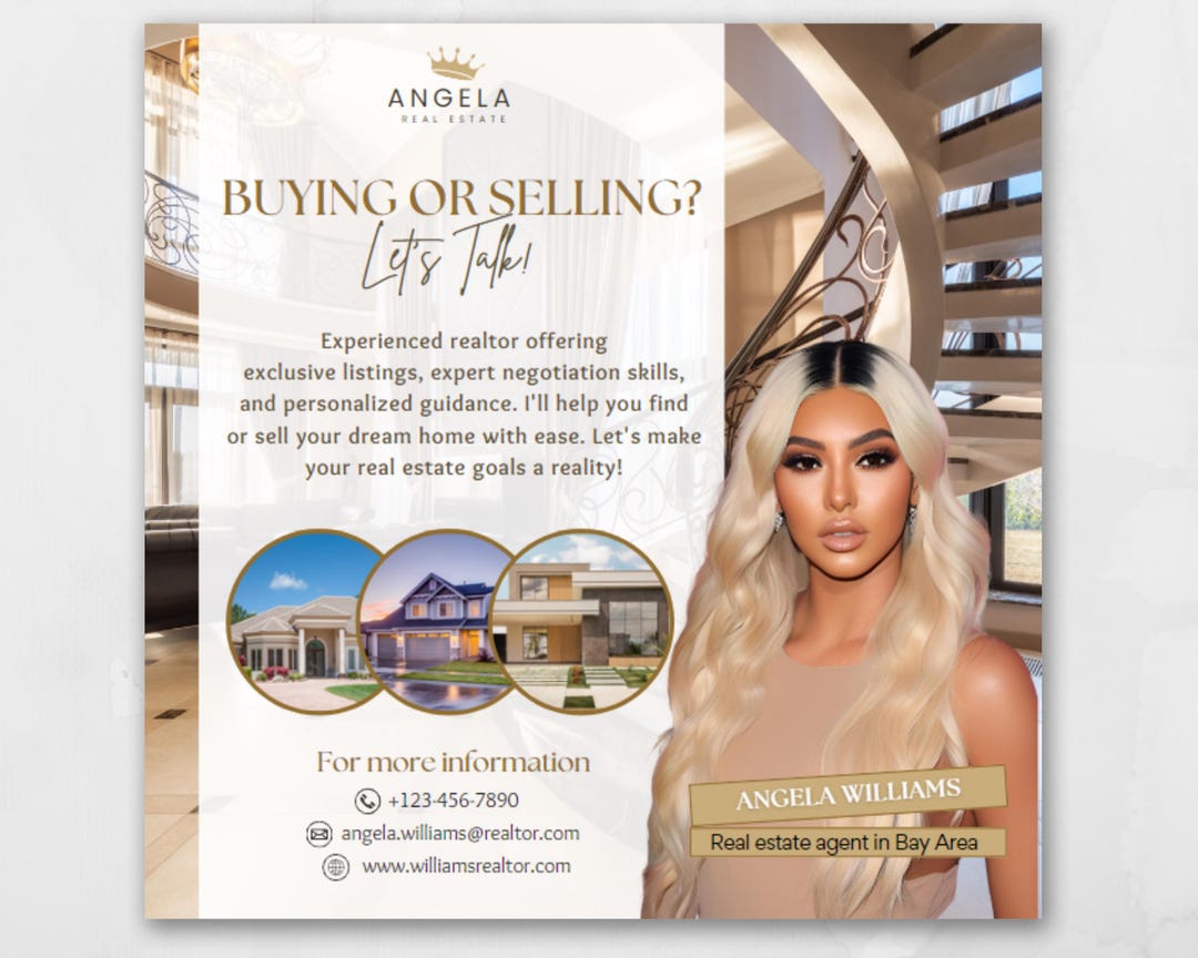 Buying or Selling Real Estate Flyer, Canva Real Estate Template ...