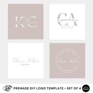 DIY Logo Design Template, Beige Pastel Editable Canva Business Logo ...