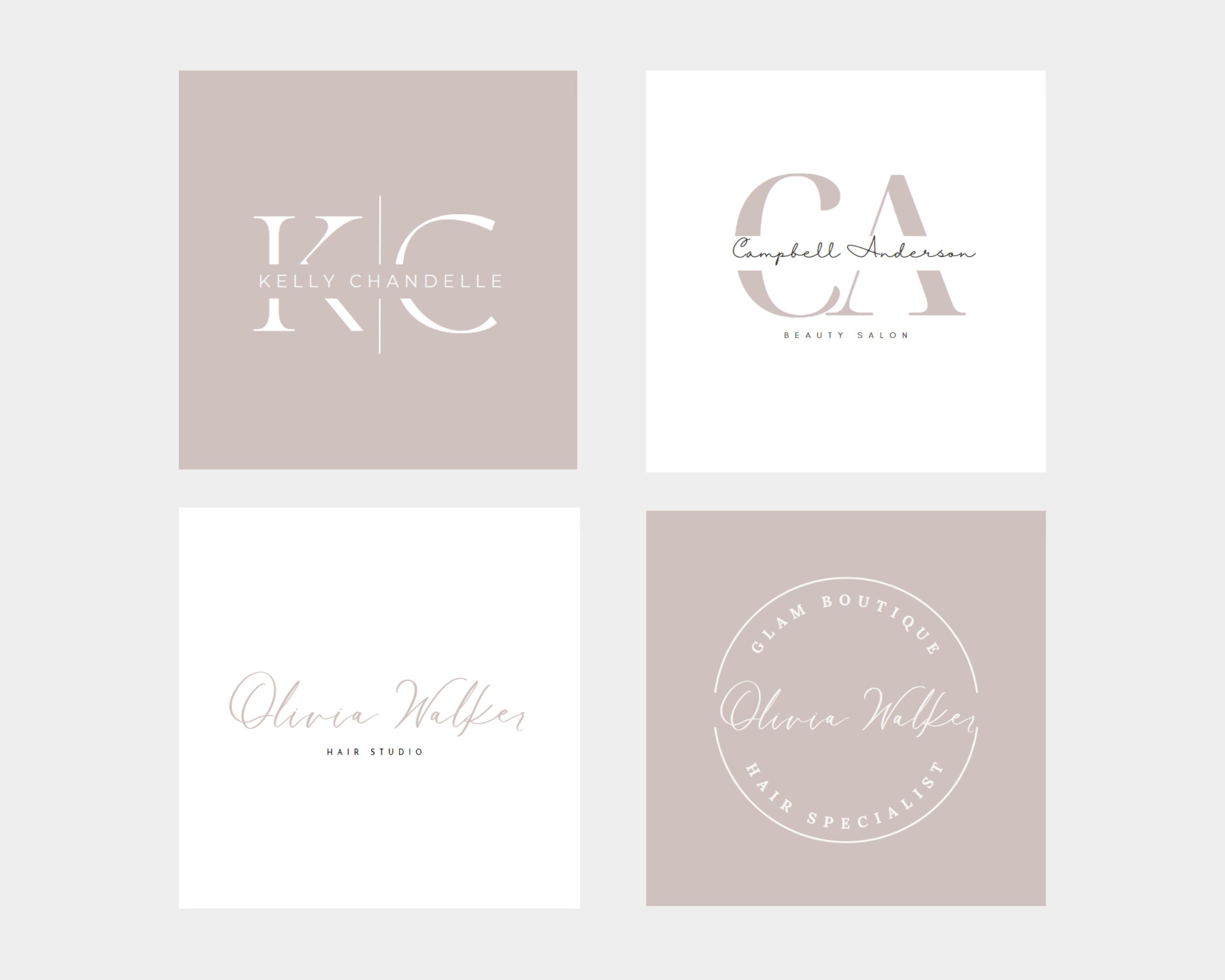 DIY Logo Design Template, Beige Pastel Editable Canva Business Logo ...
