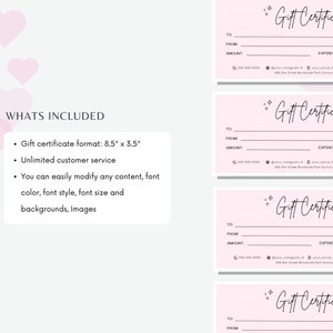 Eyelash Extension Gift Certificate, Lash Boost Gift Certificate, Spa ...