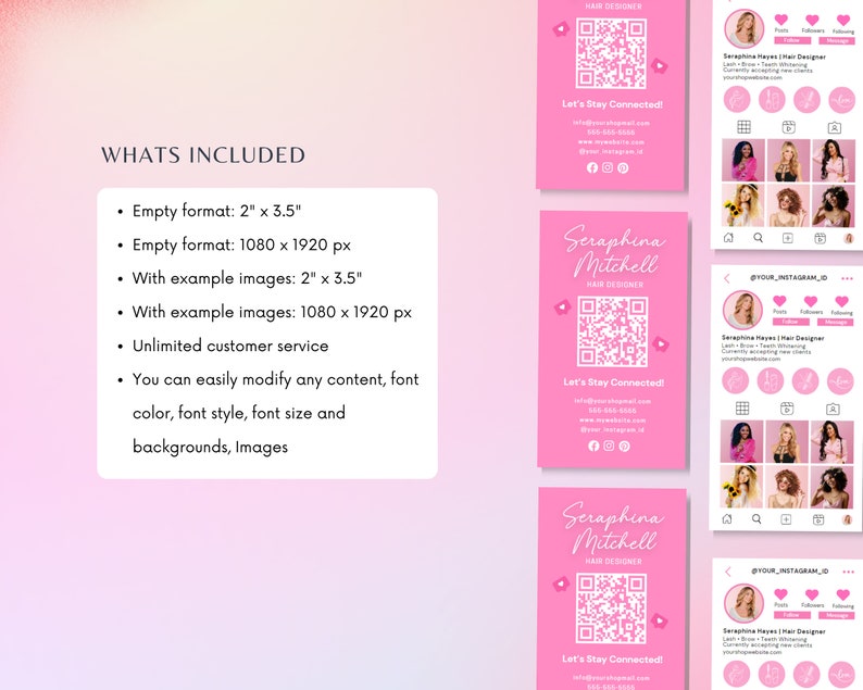 Tarjetas de presentación de Instagram DIY Tarjetas de presentación ...