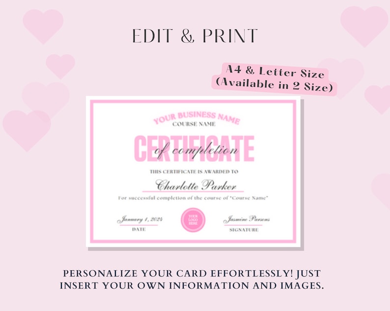 Certificate of Completion, Certificate Template, Lash Certificate ...