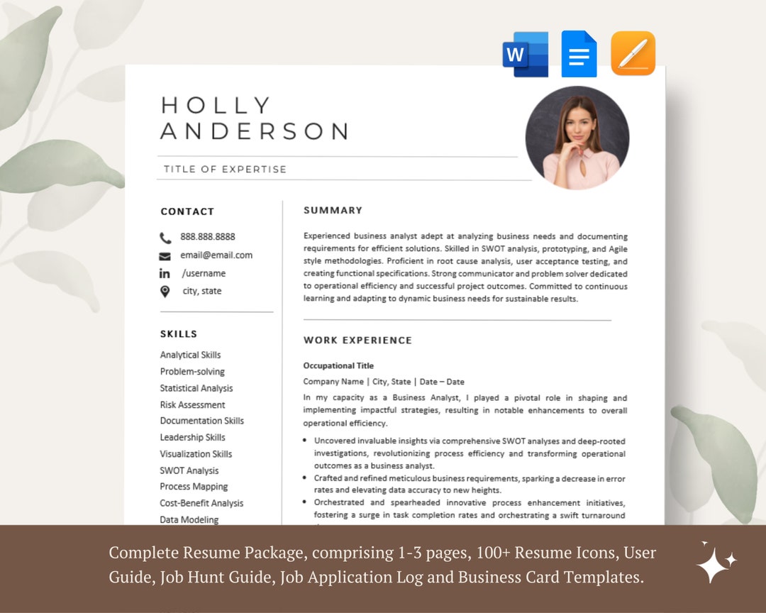 Professional Clean Ats-friendly Resume Template in Word, Google Docs ...