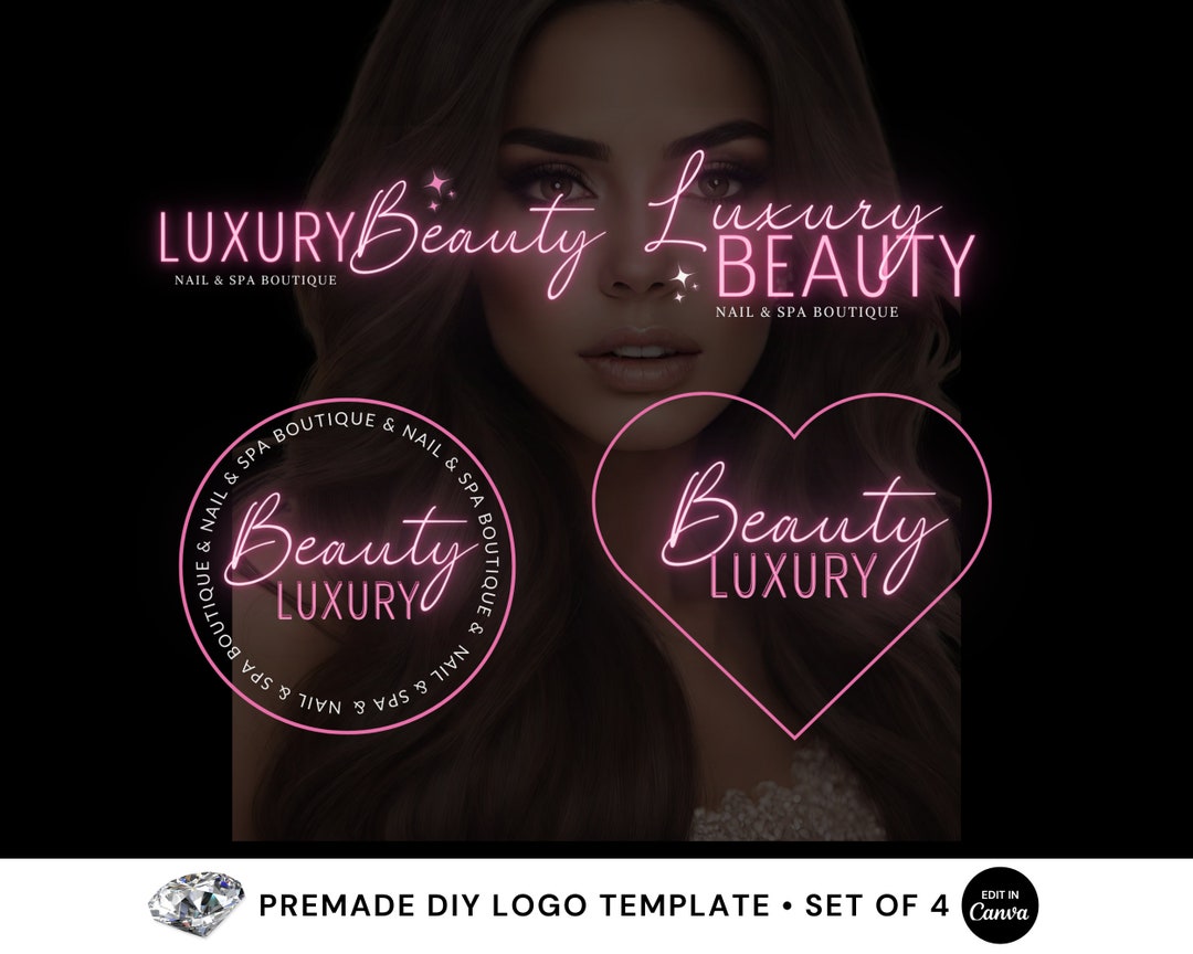 DIY Beauty Logo, Custom Logo Design, Editable Canva, Logo Template ...