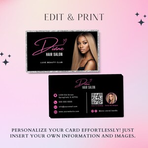 Hair Braiding Business Card, DIY Marketing Cards Design, Braids Cards ...