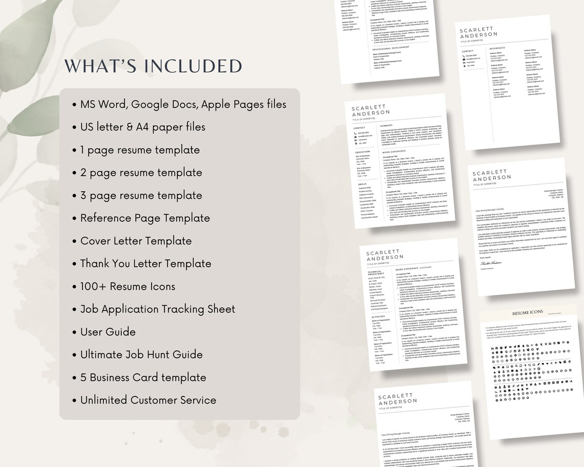 Professional CV Template, Professional & Modern Resume Template for ...