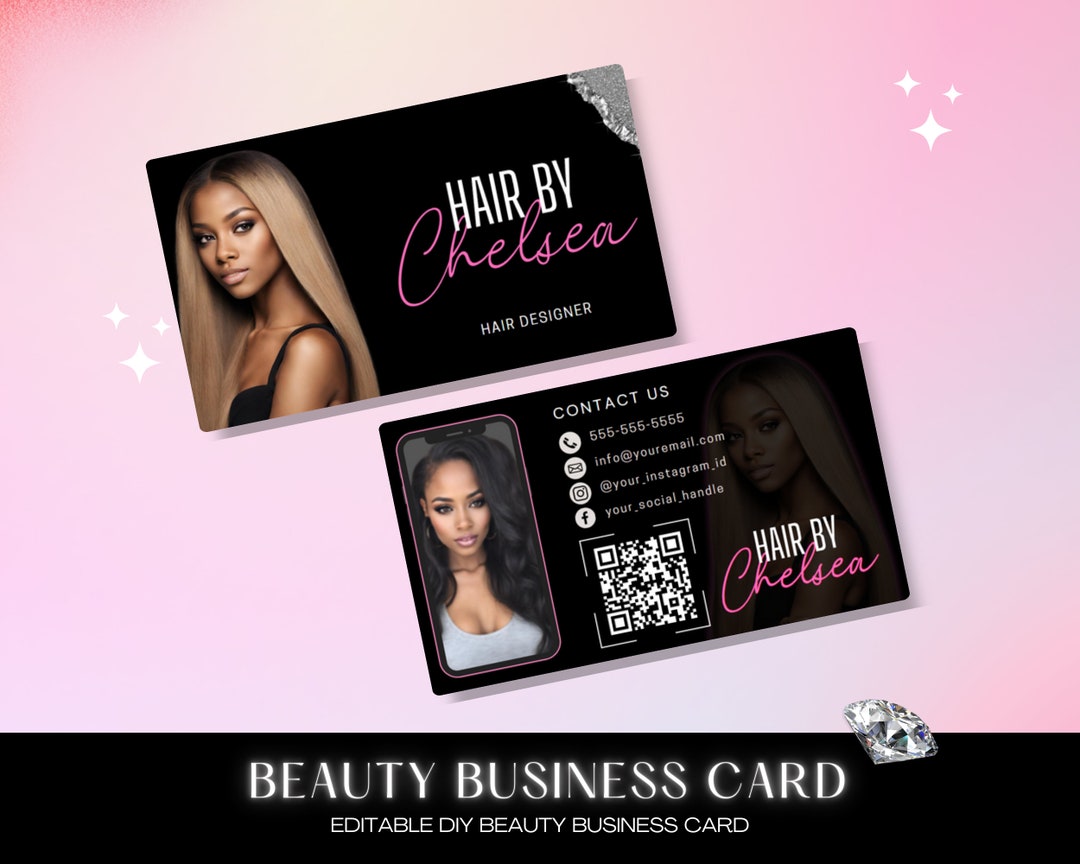 Hair Braiding Business Card, DIY Marketing Cards Design, Braids Cards ...