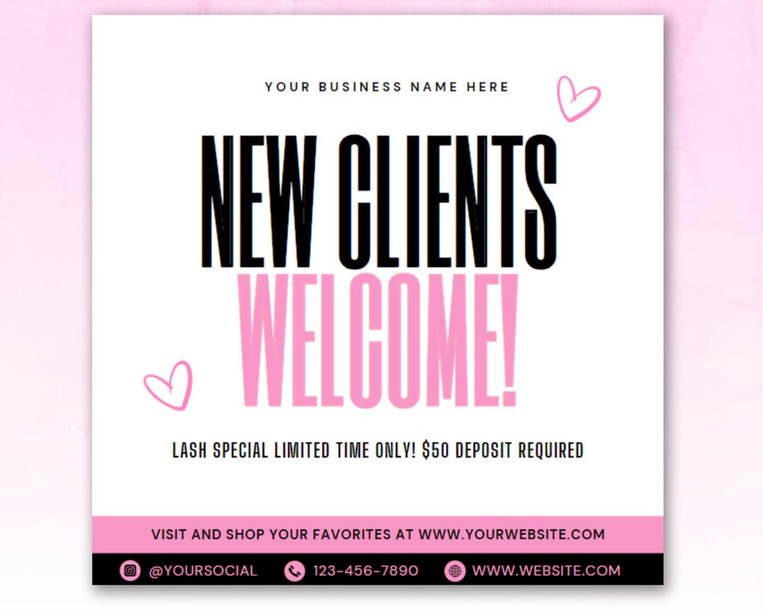 New Client Flyer, New Client Welcome Flyer, Hair Braids Lashes Wig ...