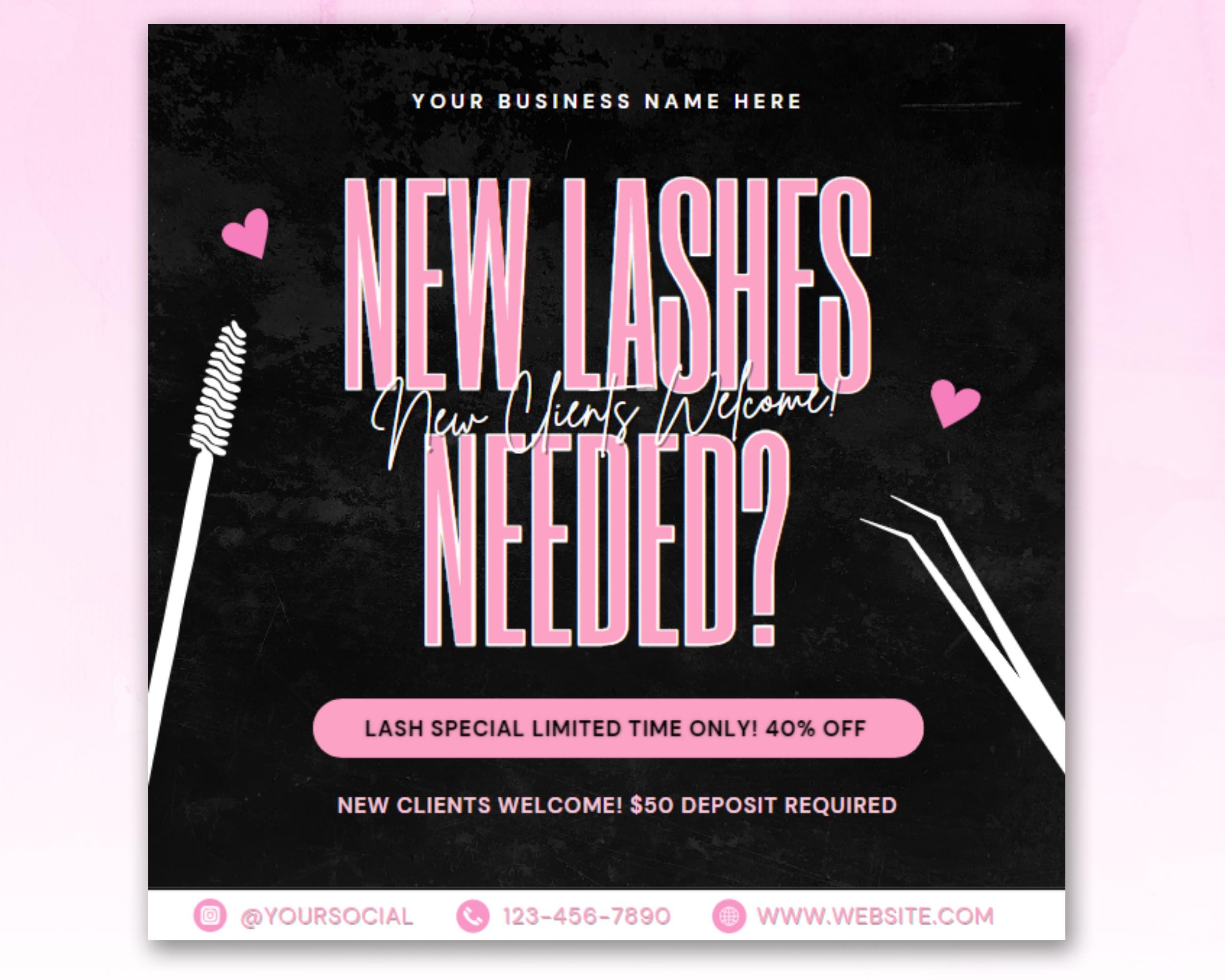 Lash Appointments Available Flyer, Lash Booking Flyer, New Lashes, Lash ...