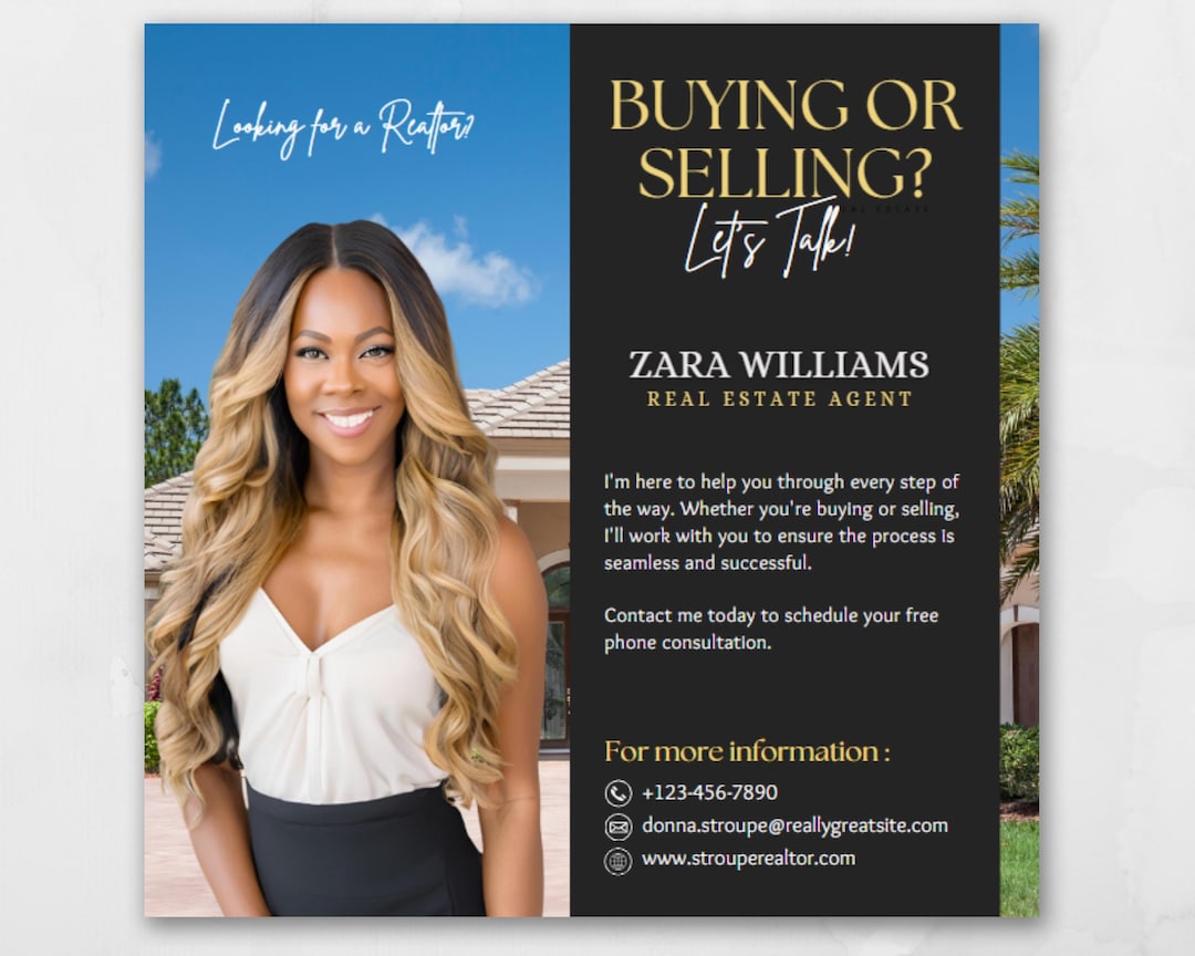 DIY Realter Flyer, Buying or Selling Real Estate Flyer, Canva Real ...