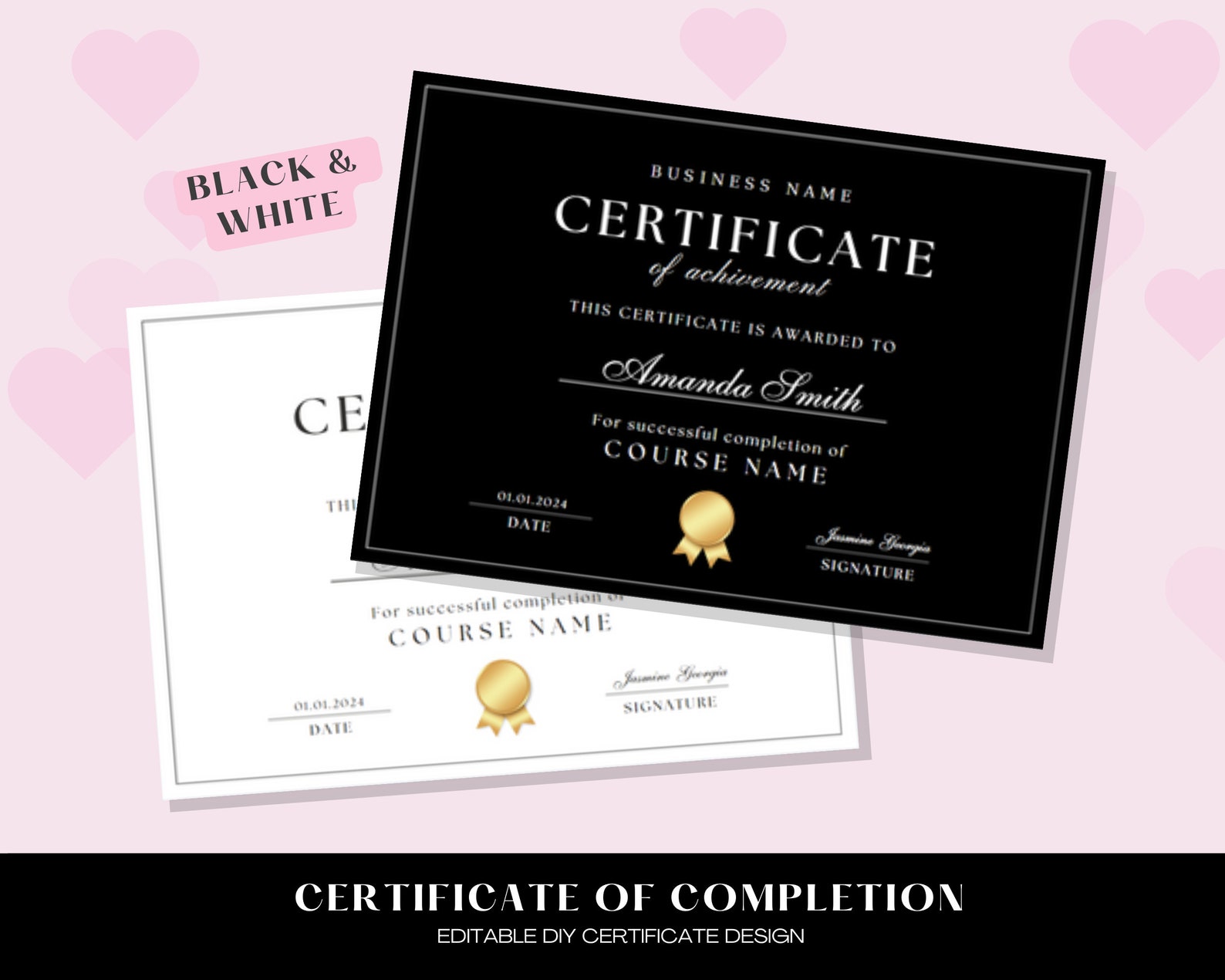 Certificate of Completion Template, Esthetician Template, Printable ...