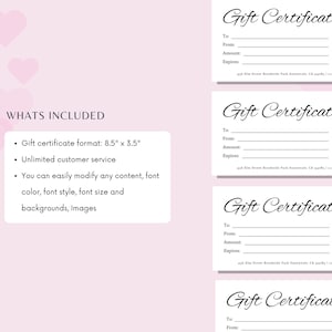 Editable Gift Certificate Template,gift Certificate Template, Modern ...
