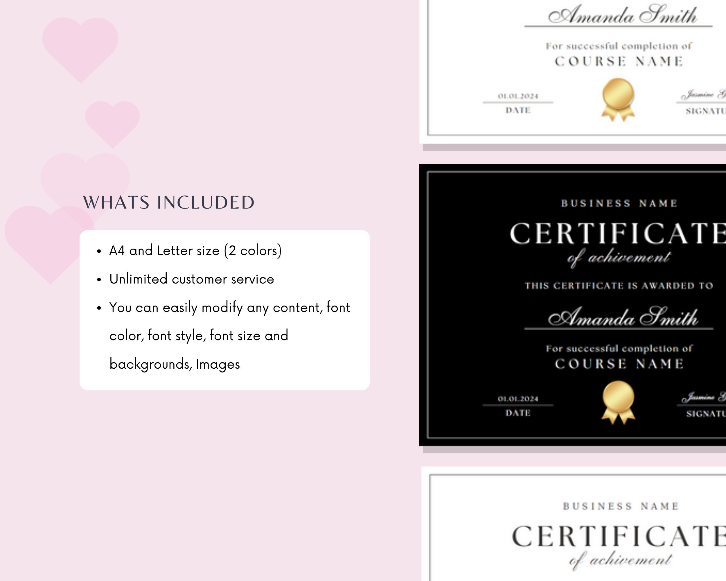 Certificate of Completion Template, Esthetician Template, Printable ...