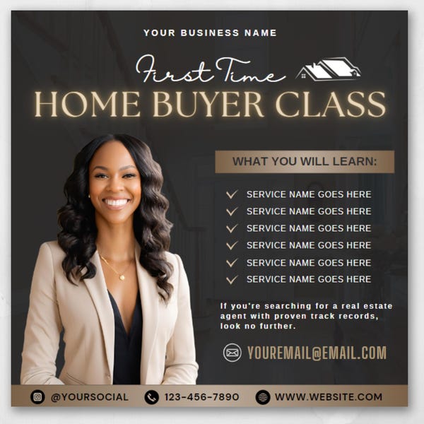 First Time Home Buyer Flyer - Etsy