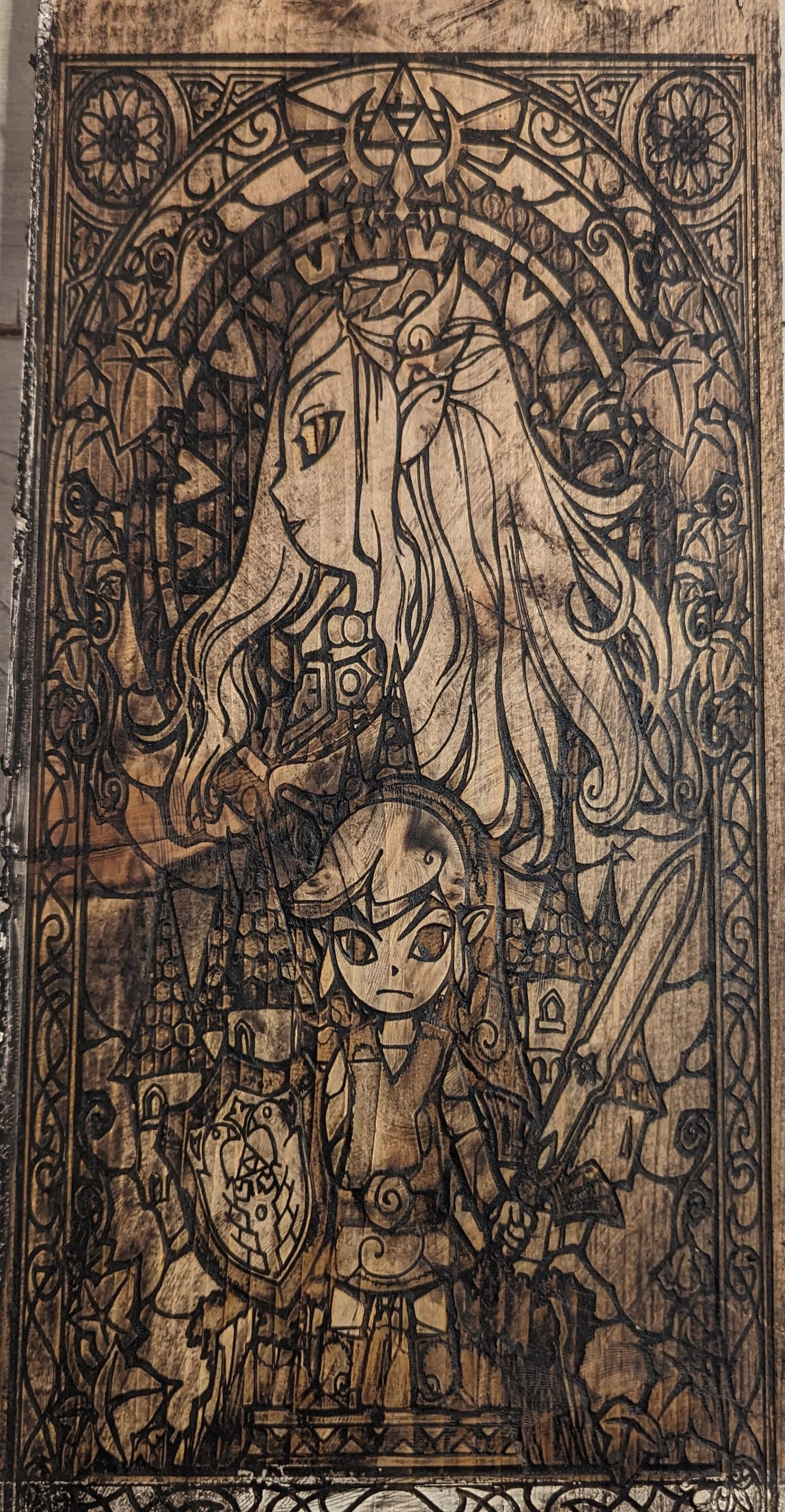 Legend of Zelda Wood Engraving - Etsy