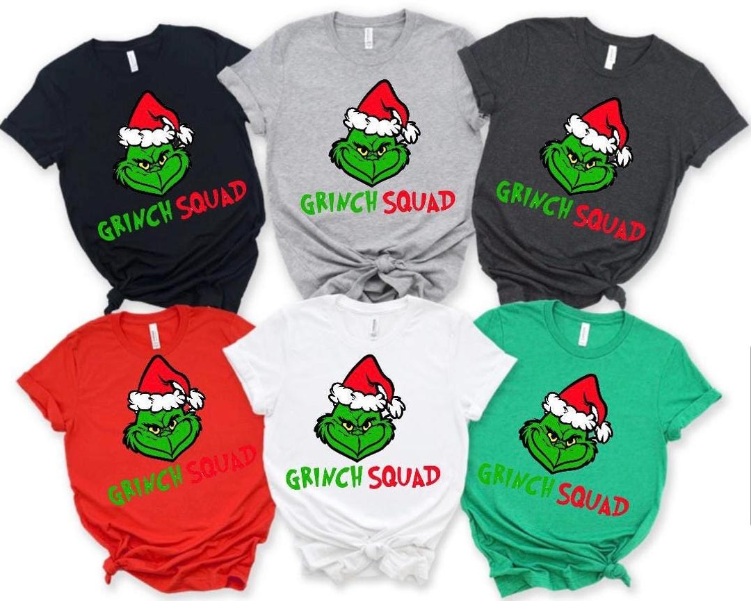 Grinch Squad Family Matching Grinch Christmas Shirts Grinch Squad ...