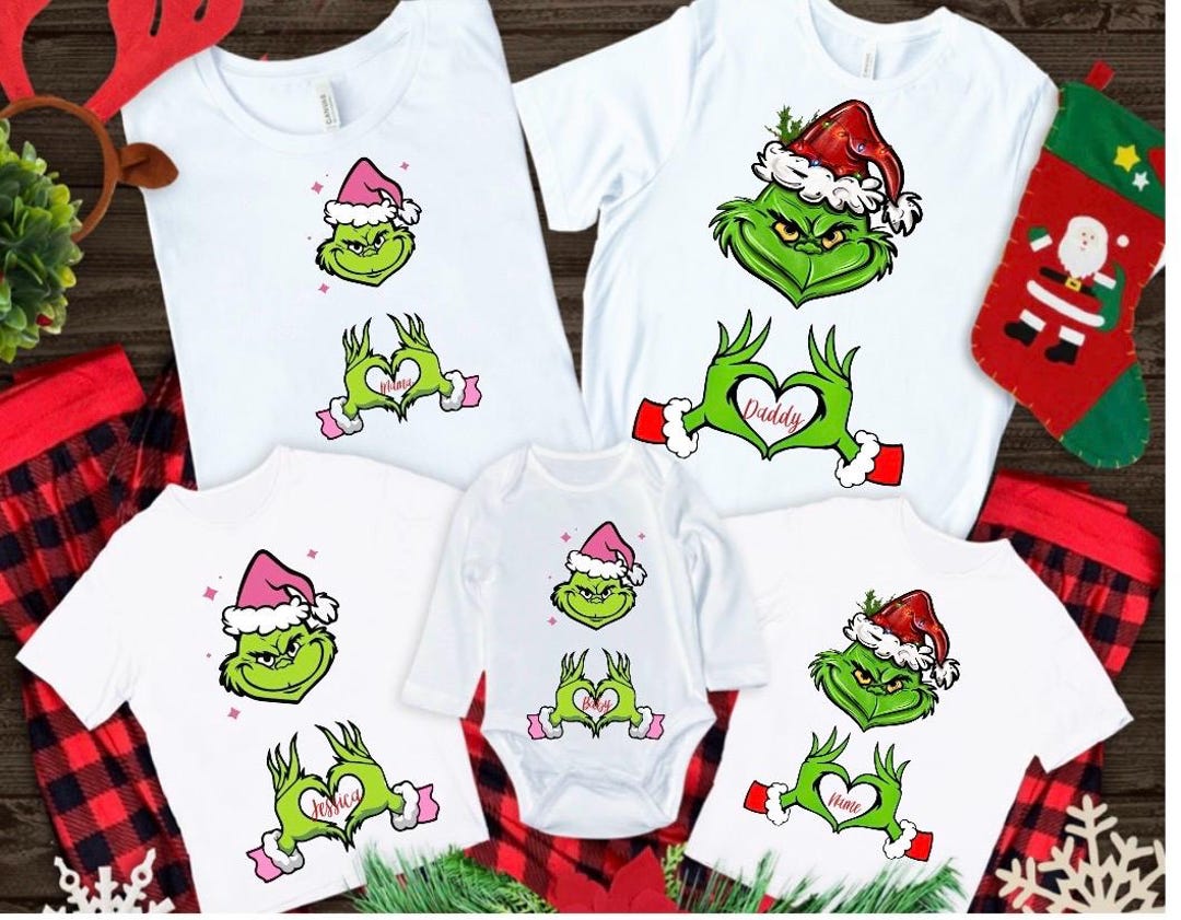 Custom Grinch Squad Shirt, Grinch Family Shirt, Grinch Christmas ...