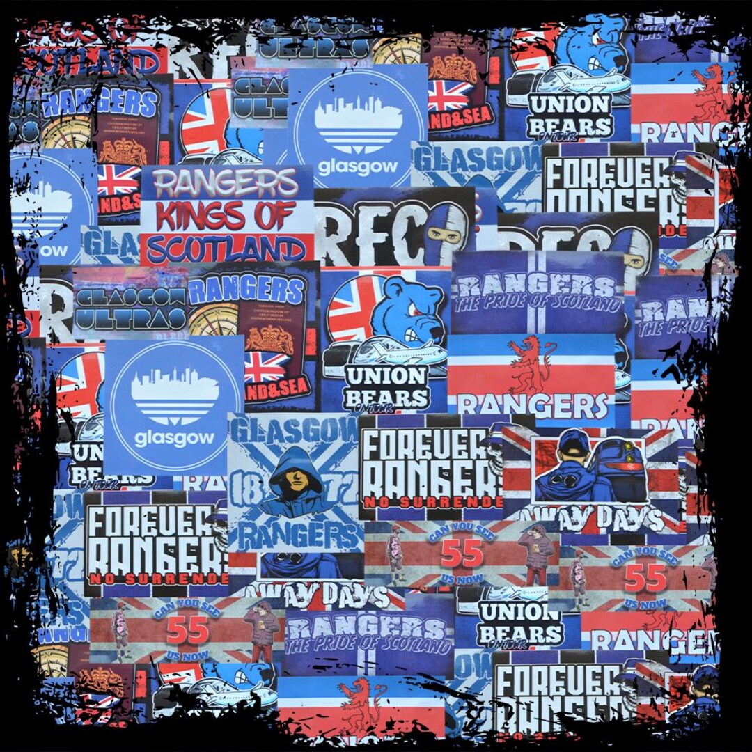 Rangers Mixed Bundle Ultras Stickers - Inspired by Glasgow, Scotland ...