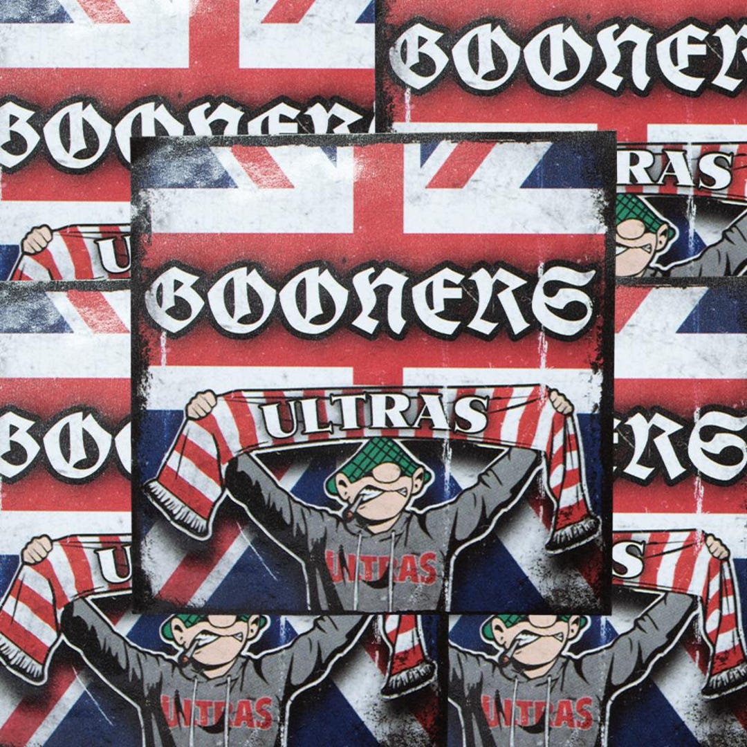 Gooners Ultras Fan 8x8cm Stickers Inspired By, Arsenal, Gunners, London ...