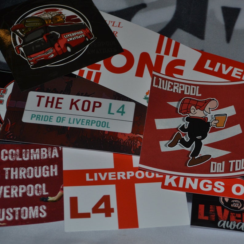 Mixed Bundle Liverpool Stickers Inspired by Merseyside Music Football ...