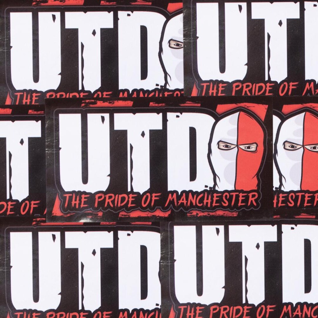 UTD - the Pride of Manchester 9x5cm Stickers - Inspired by Man Utd ...